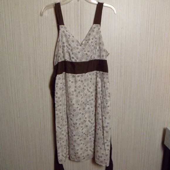 Route 66 | Dresses | New Ladies Route 66 White Brown Floral Dress Large ...